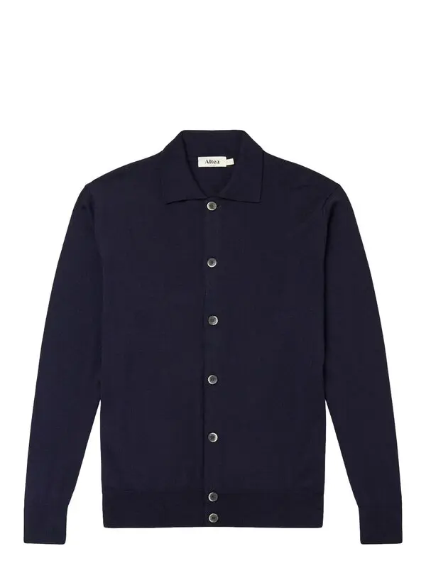 Altea Virgin Wool Cardigan - Blue