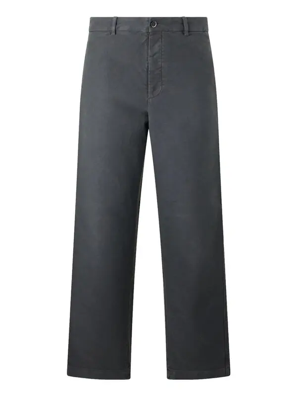 Barena Venezia Straight-leg Cotton-satin Trousers - Gray