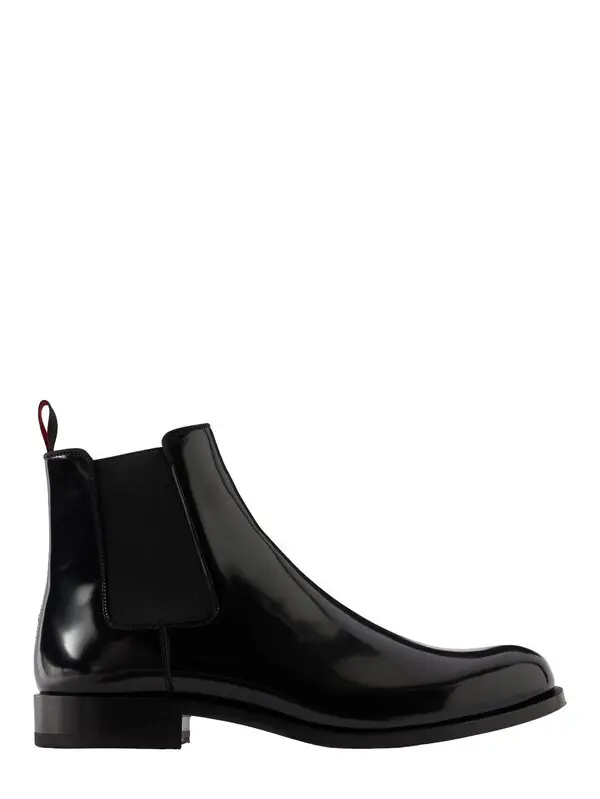 CHRISTIAN LOUBOUTIN Choucair Leather Chelsea Boots - Black