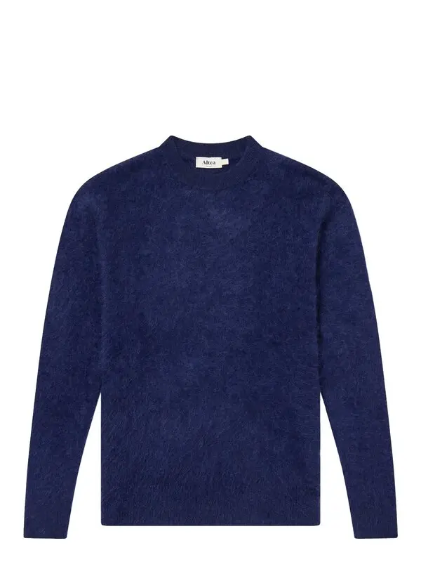Altea Brushed Cashmere Sweater - Blue