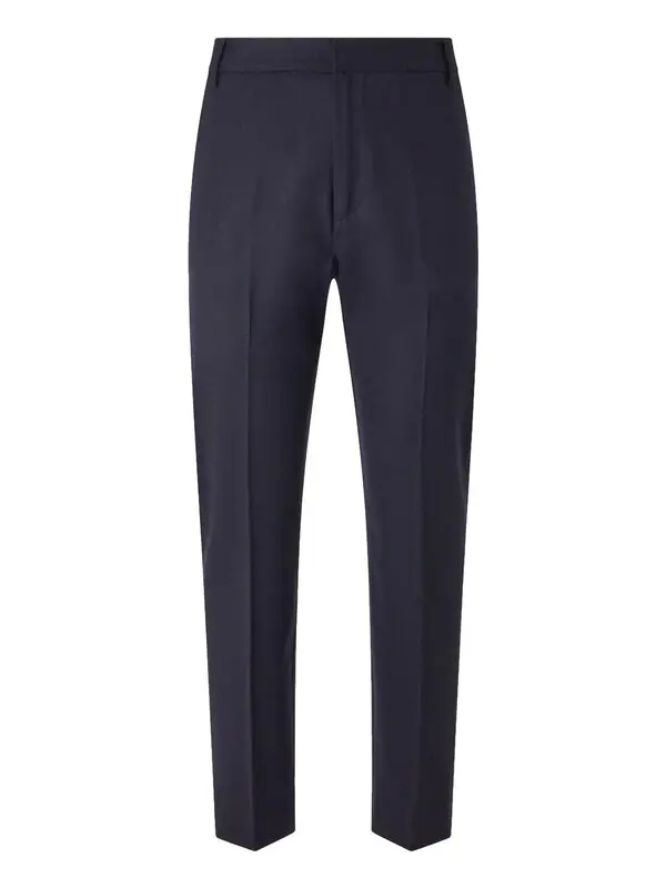 Altea Renee Straight-leg Stretch-wool Flannel Trousers - Blue
