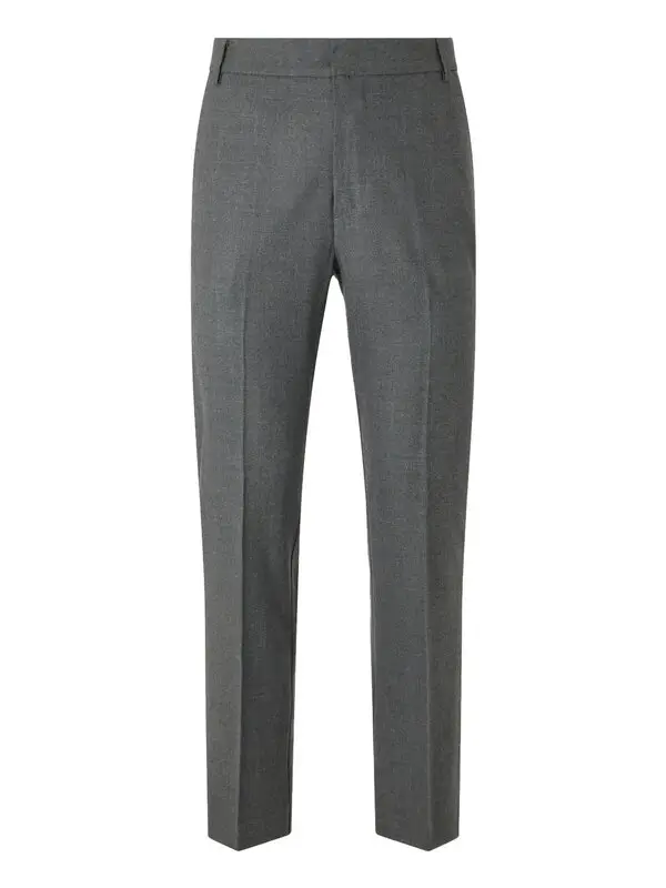 Altea Renee Straight-leg Stretch-wool Flannel Trousers - Gray