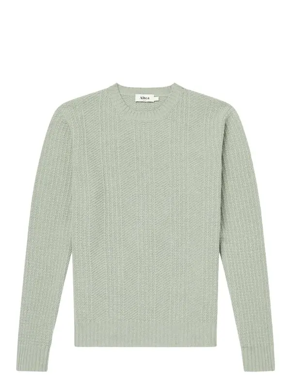 Altea Wool And Cashmere-blend Sweater - Green