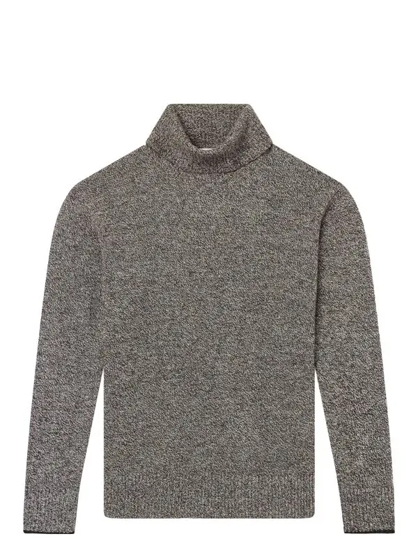 Altea Wool And Cashmere-blend Mouliné Rollneck Sweater - Brown