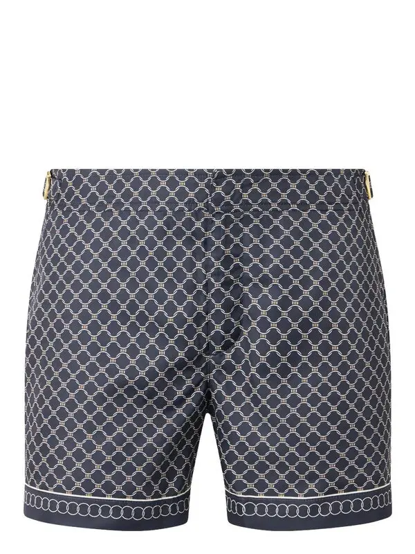 Orlebar Brown Setter Tessoro Straight-leg Mid-length Printed Swim Shorts - Blue