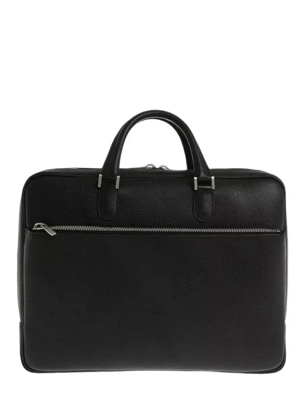 VALEXTRA Avietta Leather Laptop Bag - Black