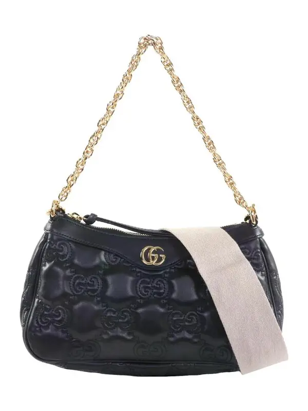 Gucci 2016-2026 Small Leather Gg Matelasse Satchel - Black