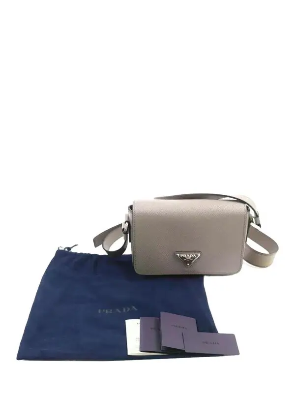 Prada 2013-2026 Saffiano Crossbody Bag - Grey