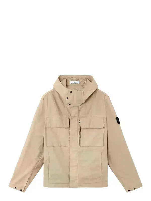 Stone Island Hooded Cotton Jacket - Neutrals