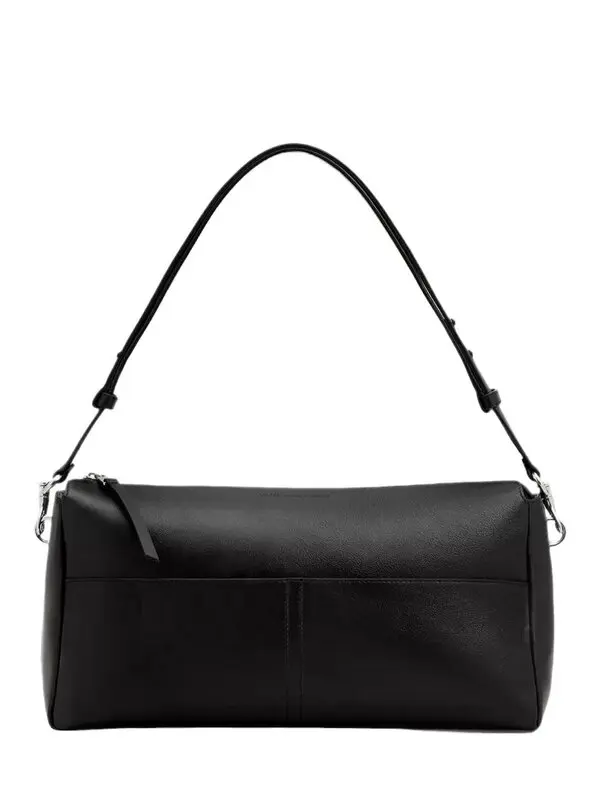 AMI Paris Cow-leather Carrousel Zipped Bag - Black