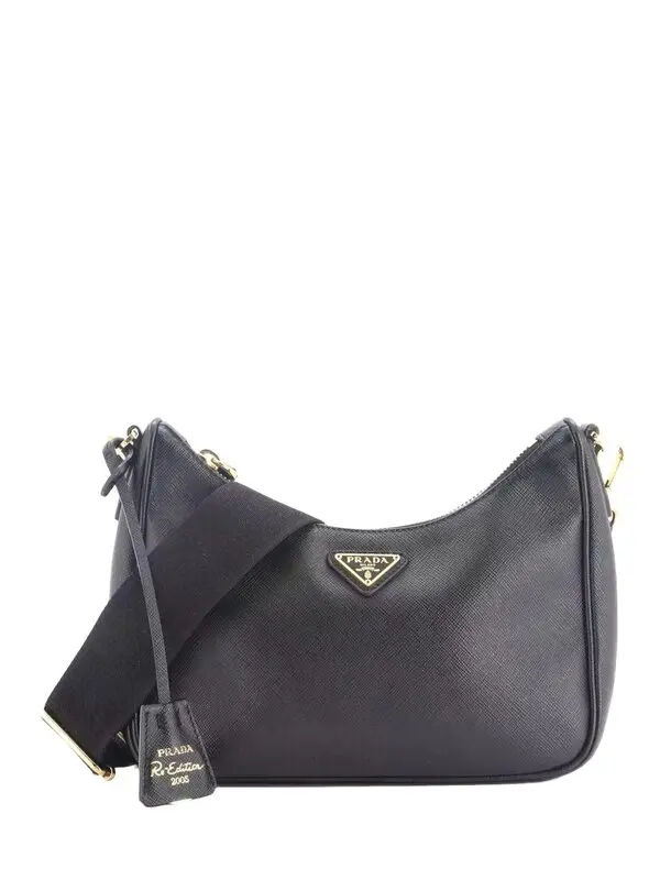 Prada Re-edition 2005 Shoulder Bag Saffiano Leather - Black