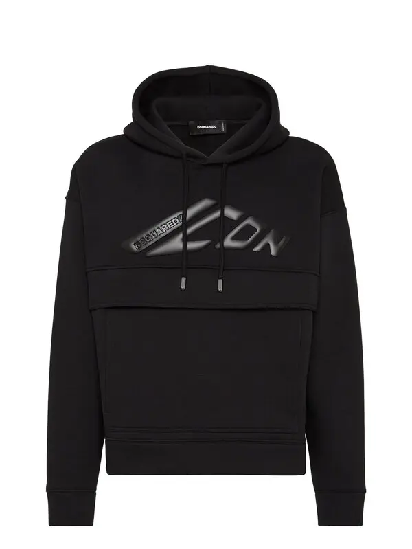 Dsquared2 Icon New Generation Loose Fit Hoodie - Black