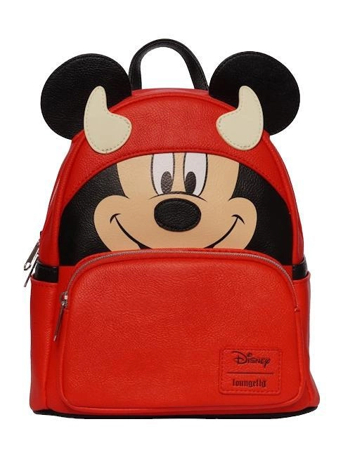 LOUNGEFLY Mickey Mouse Halloween Devil Micky Entertainment Earth Exclusive Minibackpack - Multicolor