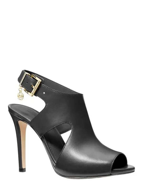 Michael Kors Harper Leather Sandal In Size By - Black