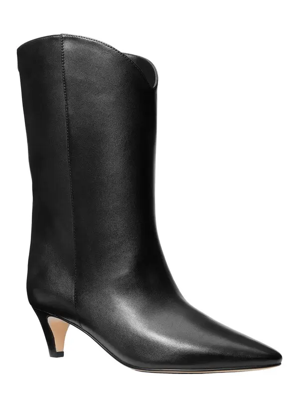 Michael Kors Daniela Leather Boot In Size By - Black