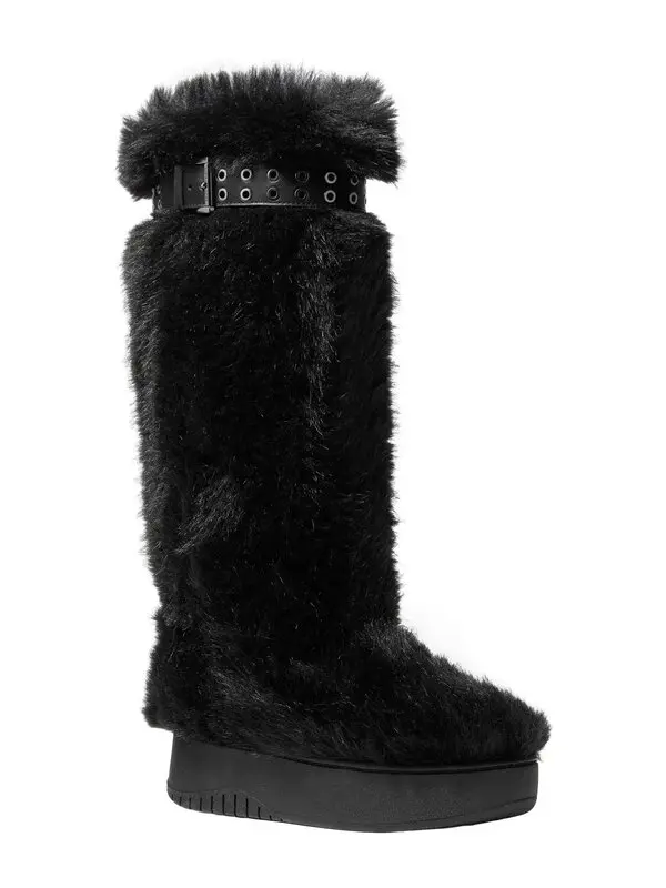 Michael Kors Starling Faux Fur Puffer Boot In Size By - Black