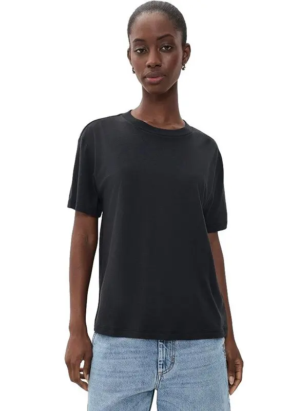 REFORMATION Liam Oversized Tee - Black