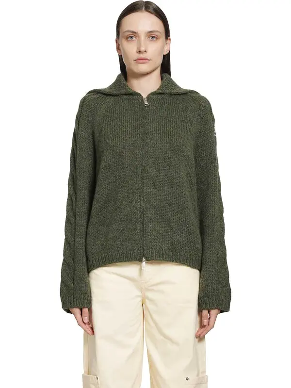 Moncler Alpaca Blend Cardigan - Green