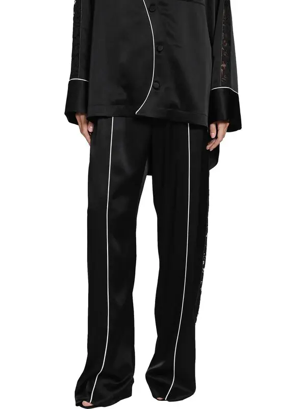 SSHEENA Paji Satin Trousers - Black