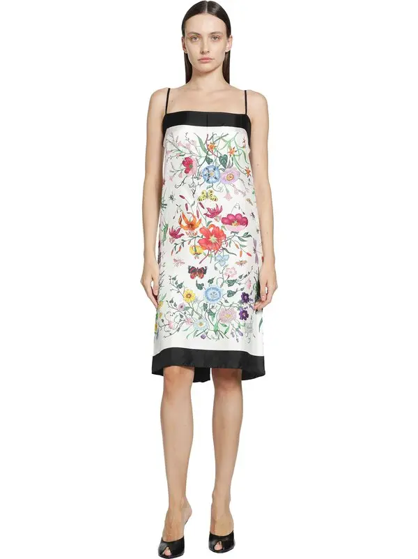 Gucci Printed Silk Twill Dress - Multicolor