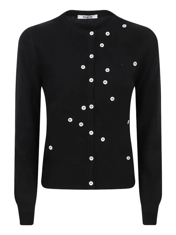 Vivetta Round Neck Button-embellished Cardigan - No