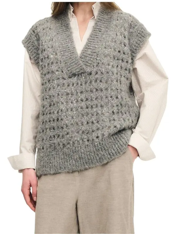 PANICALE V-neck Knit Waistcoat - No