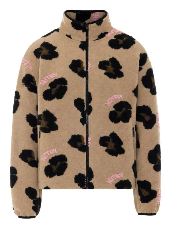 AUTRY Long-sleeved Leopard Print Jacket - Brown