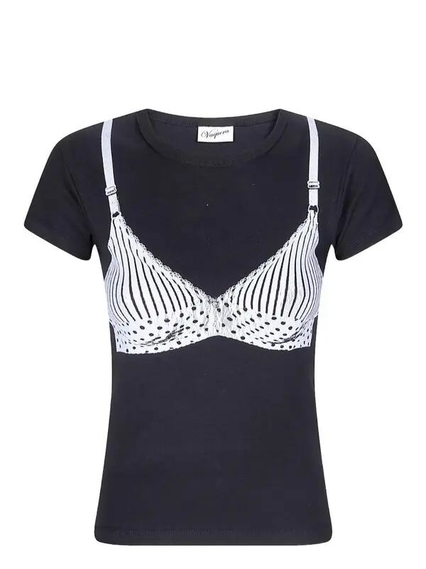 Vaquera Bra Print Baby T-shirt - Black