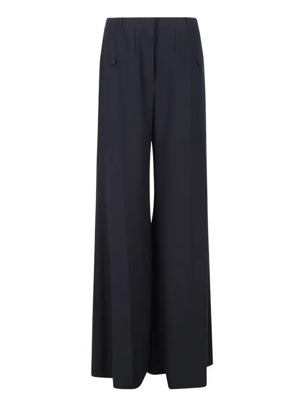 Vivetta Wide-leg Trousers With Slits In Crepe - Wu