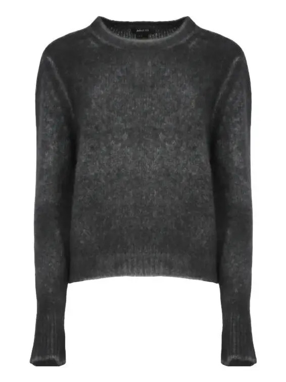 Avant Toi Brushed Long-sleeve Knitted Sweater - Black