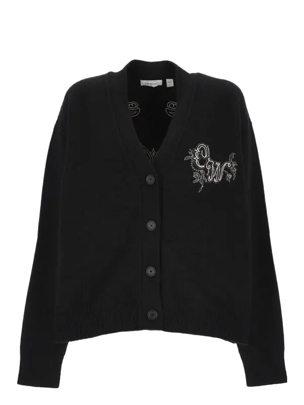 Off-White Long-sleeve Cardigan - Black