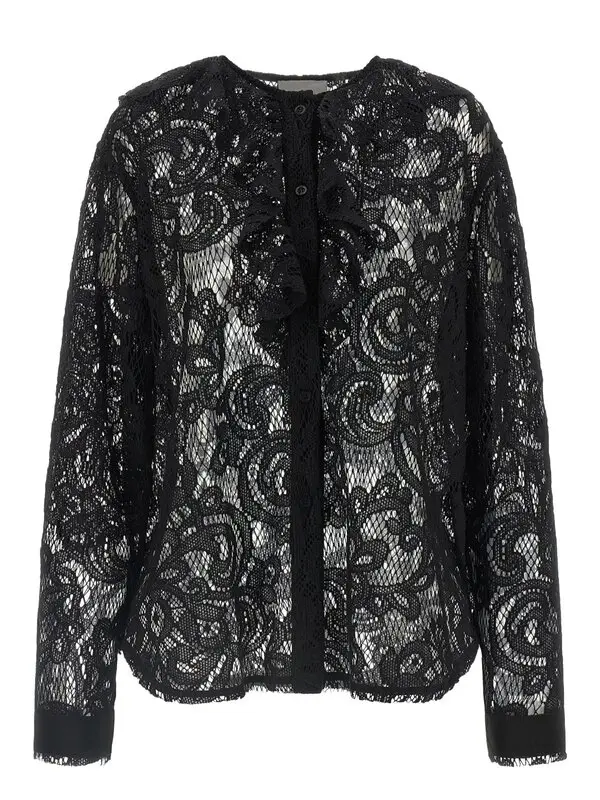 NUDE Lace Shirt - Black