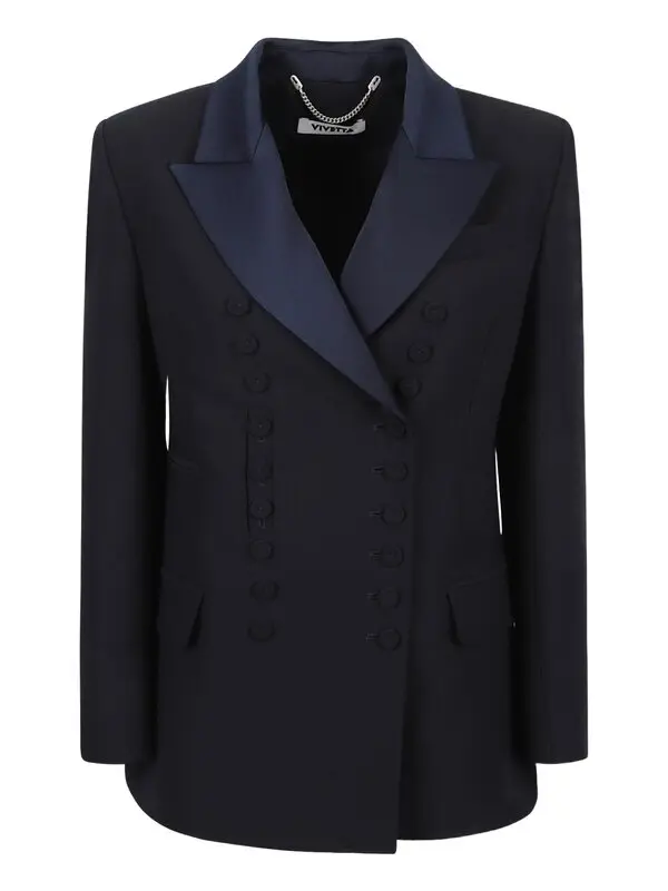 Vivetta Double-breasted Suit Jacket - Black