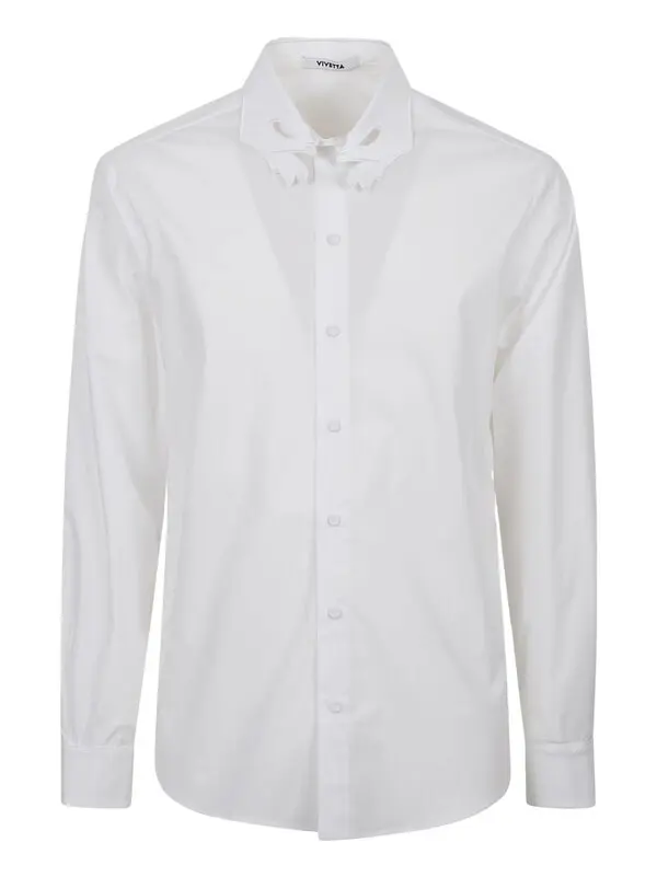 Vivetta Classic Shirt With Collar Embroidery - White