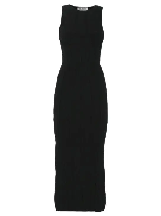 Attico Contoured Midi Dress - Black