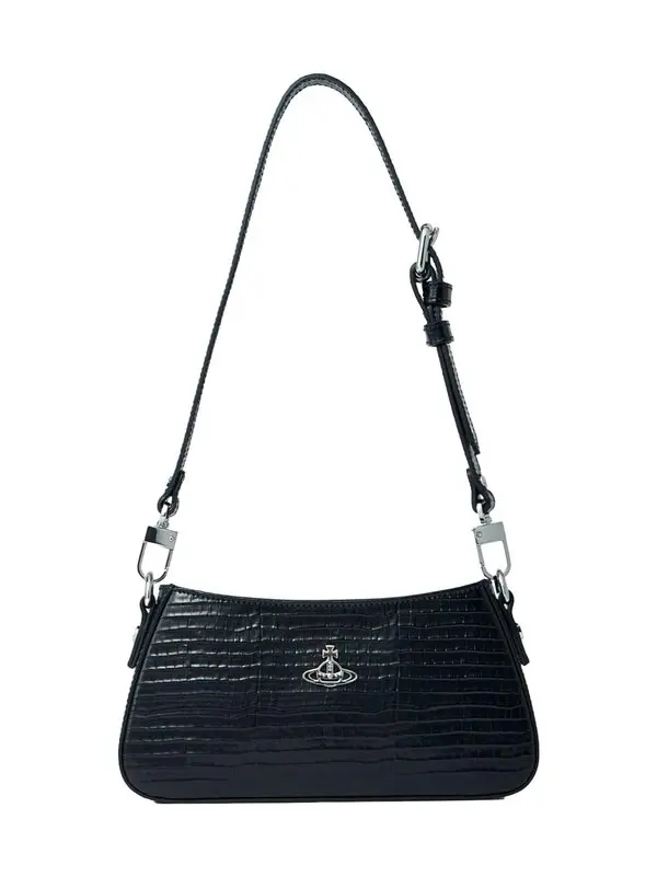 VIVIENNE WESTWOOD Tasha Orb Plaque Shoulder Bag - Black