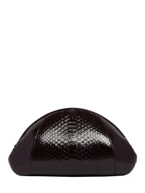 Alaïa Embossed Clutch Bag - Black