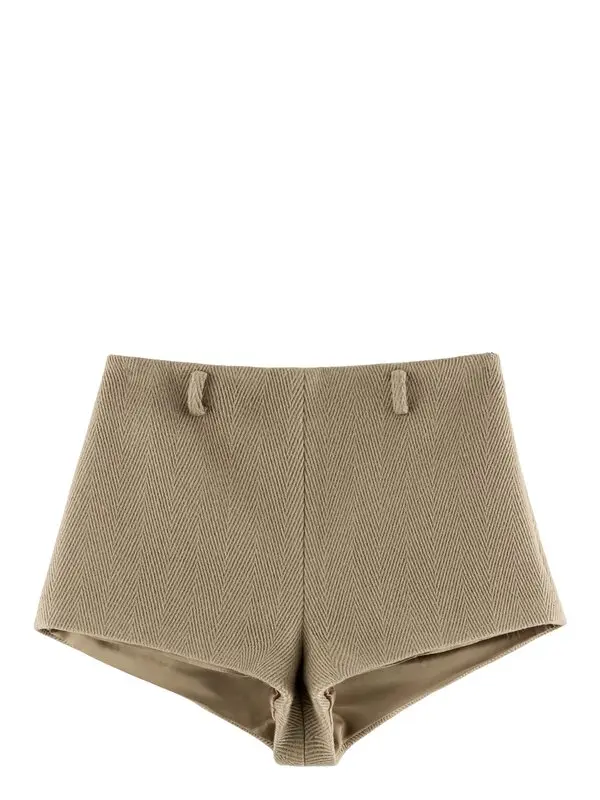 Arakii Mood Wool-blend Shorts - Brown