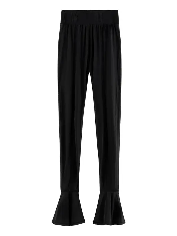 Arakii Sheer Ruffle Tights - Black