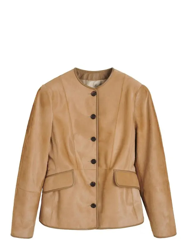 BY MALENE BIRGER Erin Leather Jacket - Tan
