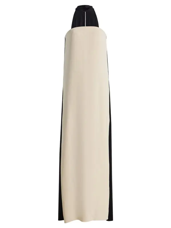 Valentino Garavani Two-tone Silk-cady Gown - Ivory