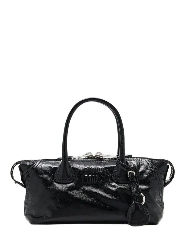 Miu Miu Leather Top Handle Bag - Black