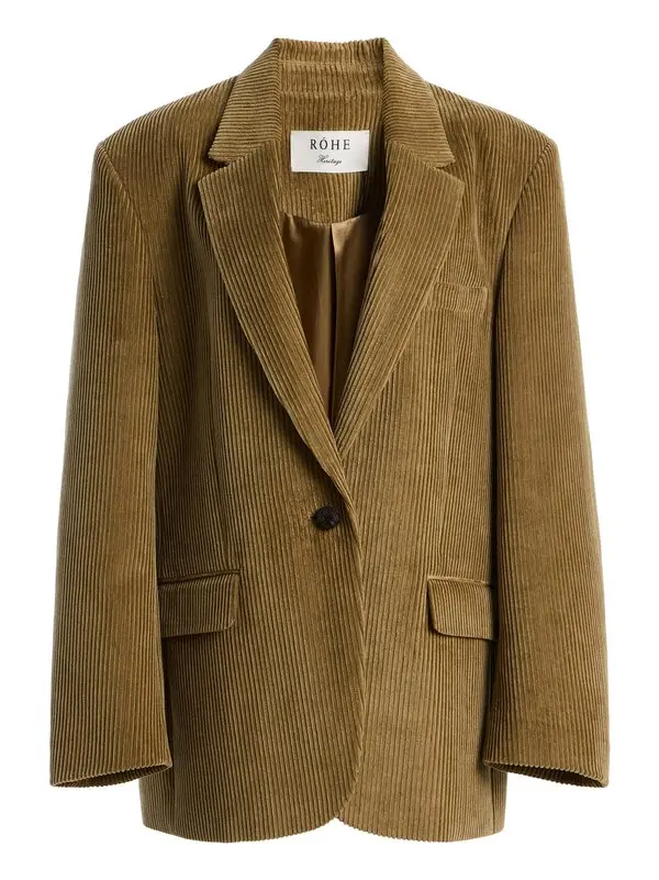RÓHE Oversized Corduroy Blazer - Brown