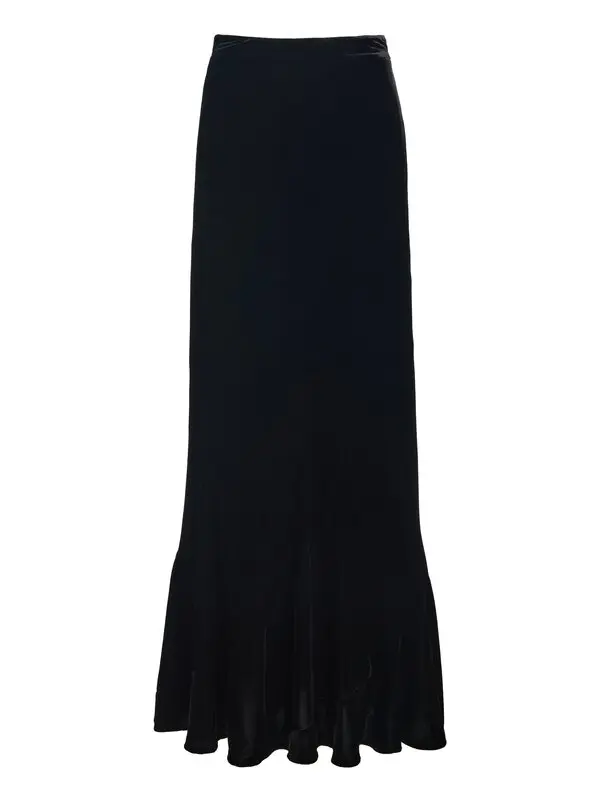Cara Cara Samara Silk-blend Velvet Maxi Skirt - Black