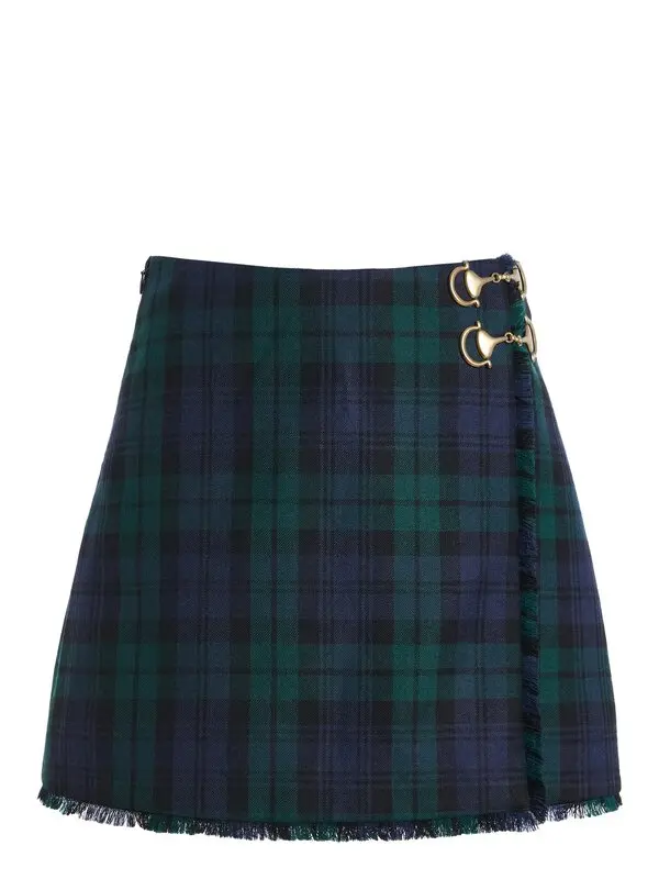 Cara Cara Kate Virgin Wool Mini Skirt - Plaid