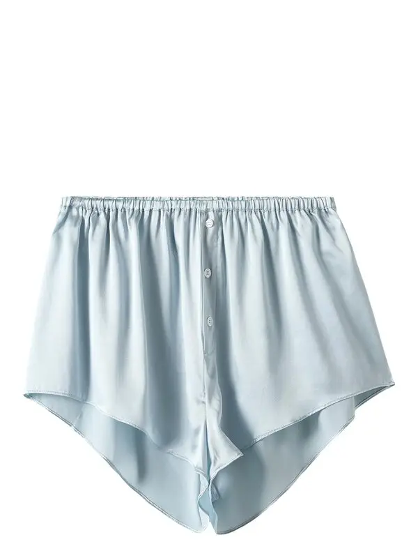 THE GARMENT Cata Silk-blend Mini Shorts - Light Blue