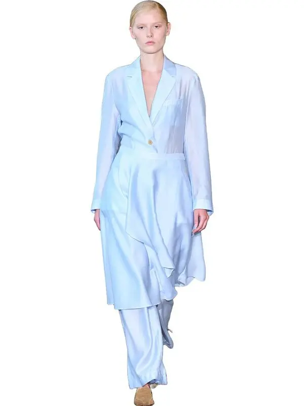 THE GARMENT Eleanor Wool-blend Pants - Light Blue