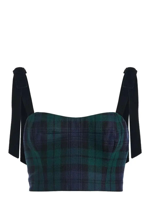 Cara Cara Tira Virgin Wool Top - Plaid