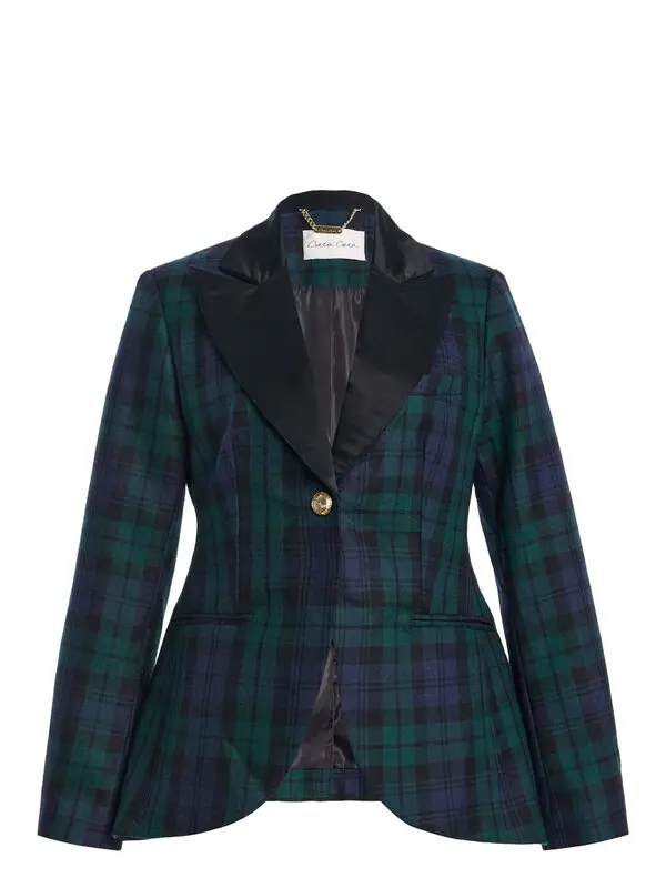 Cara Cara Bradford Virgin Wool Blazer - Plaid