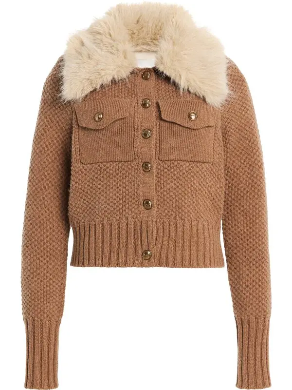Cara Cara Kodiak Cotton-merino Wool Cardigan - Brown